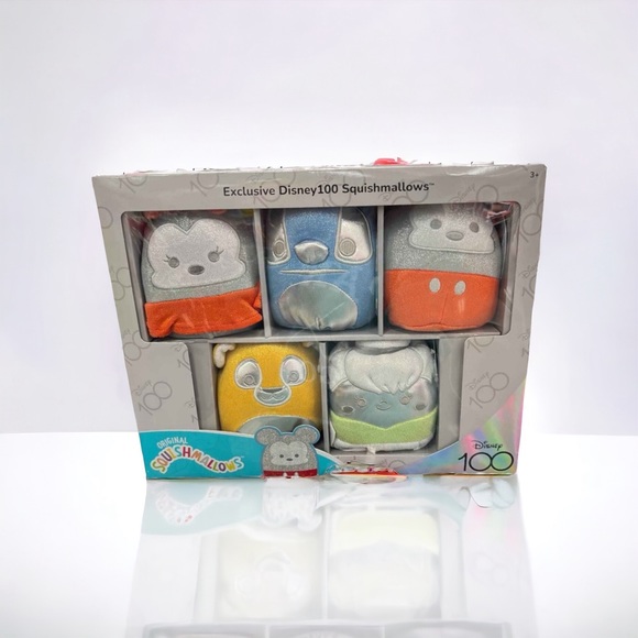 Disney | Toys | Disney 0 Anniversary Original Squishmallow 5pk Set New ...